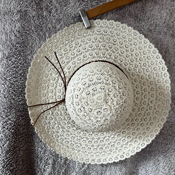 Accessories | White Lace Sun Hat | Poshmark